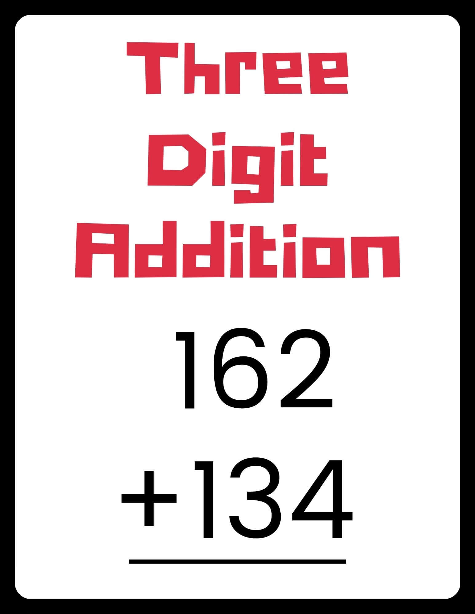 Three Digit Addition Quiz 1 - Thequizly